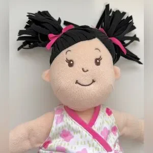 manhattan toy | Toys | Baby Stella Plush Doll With Black Hair Pony ...